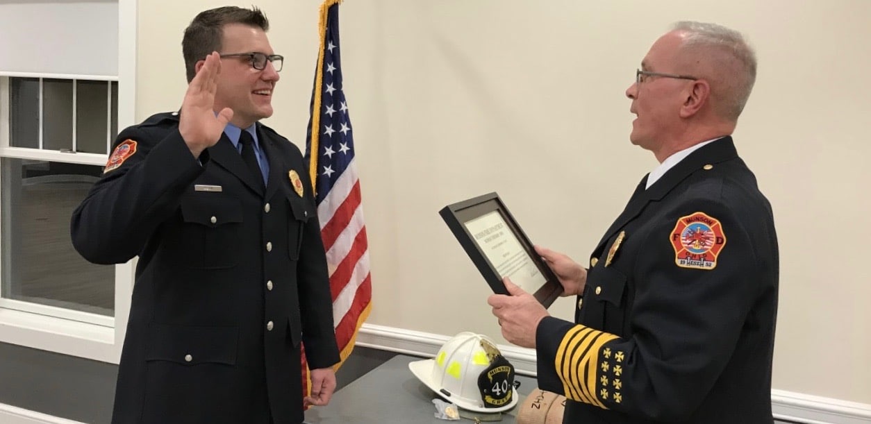 Gray Sworn in as Captain for Munson Fire Department | Geauga County ...