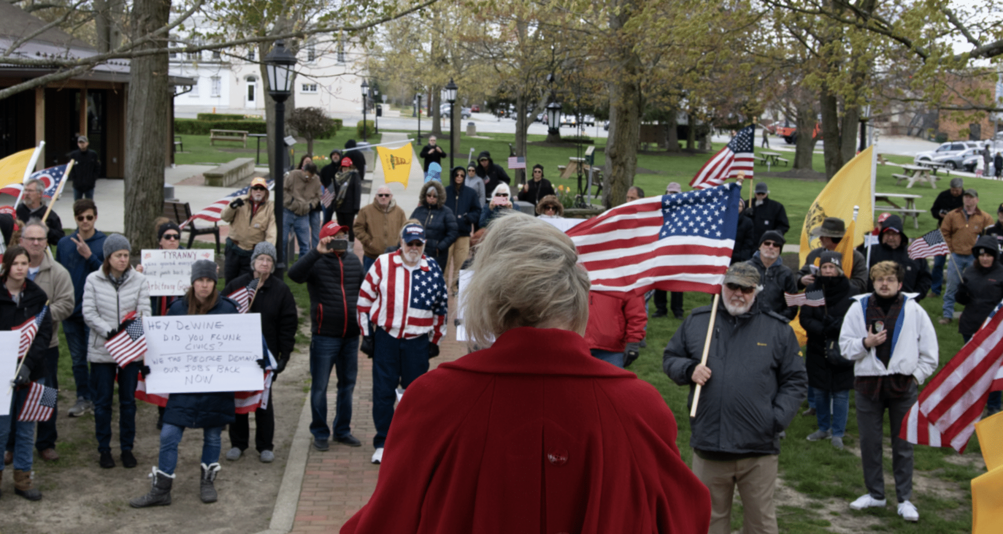 Rally Against Governor Draws Crowd on Square | Geauga County Maple Leaf
