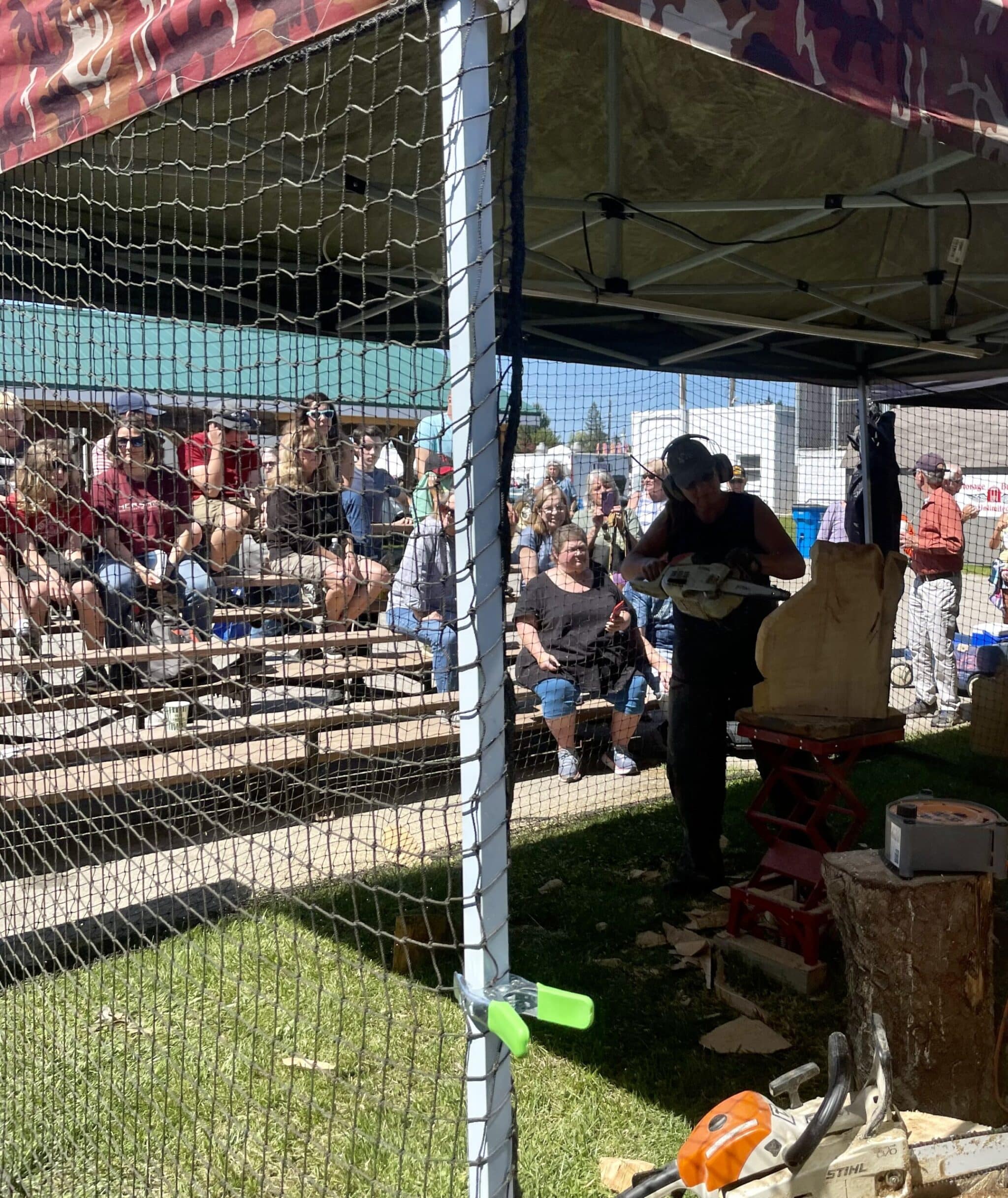 Chainsaw Shari Kicks up the Sawdust on Midway | Geauga County Maple Leaf