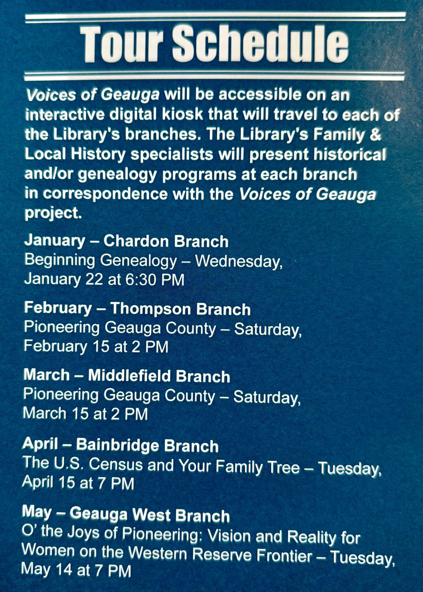 Library Showcases County History for U.S. 250th Anniversary | Geauga ...