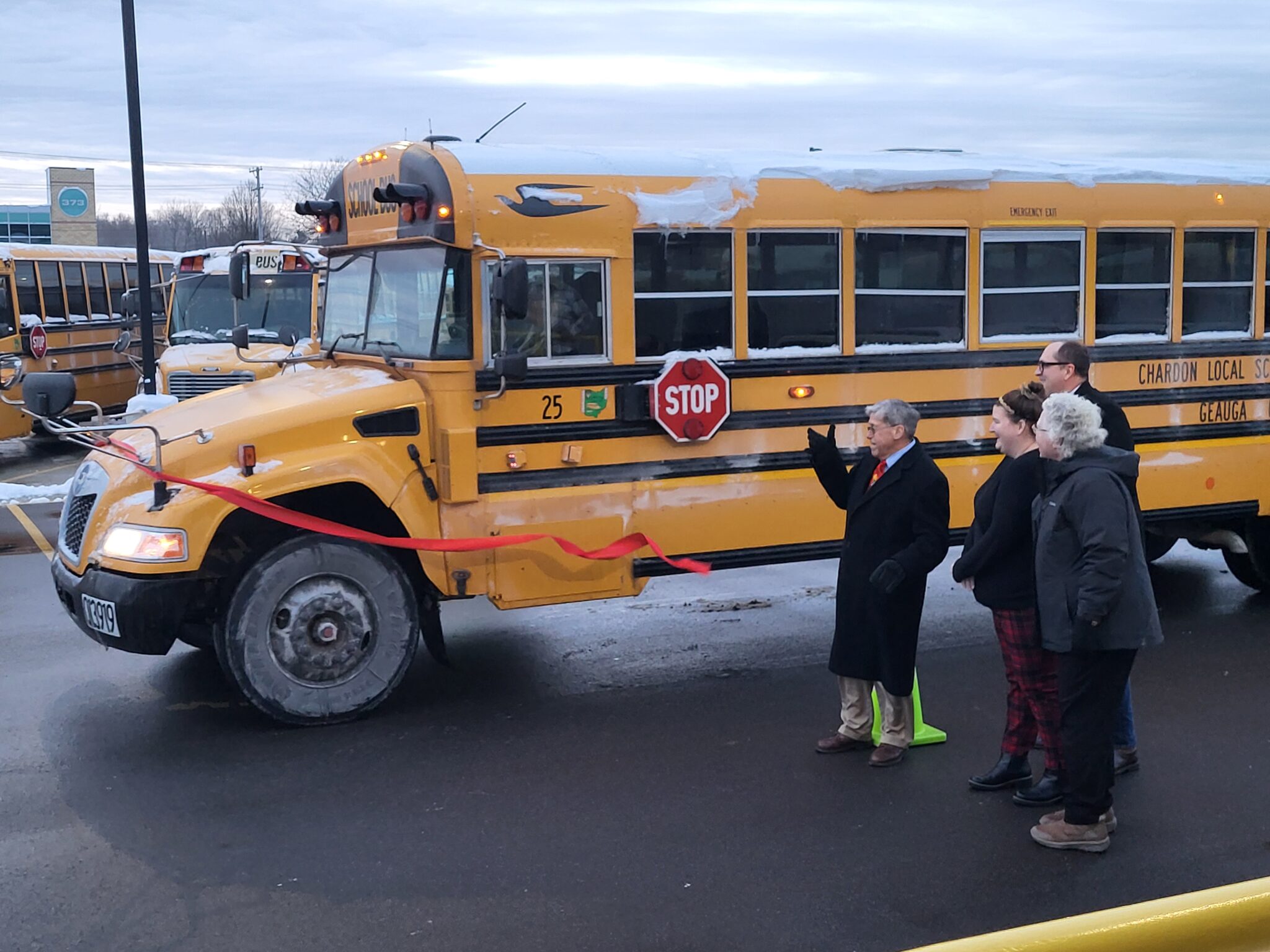 Bus Cuts Ribbon at Transportation Compound Unveiling | Geauga County ...